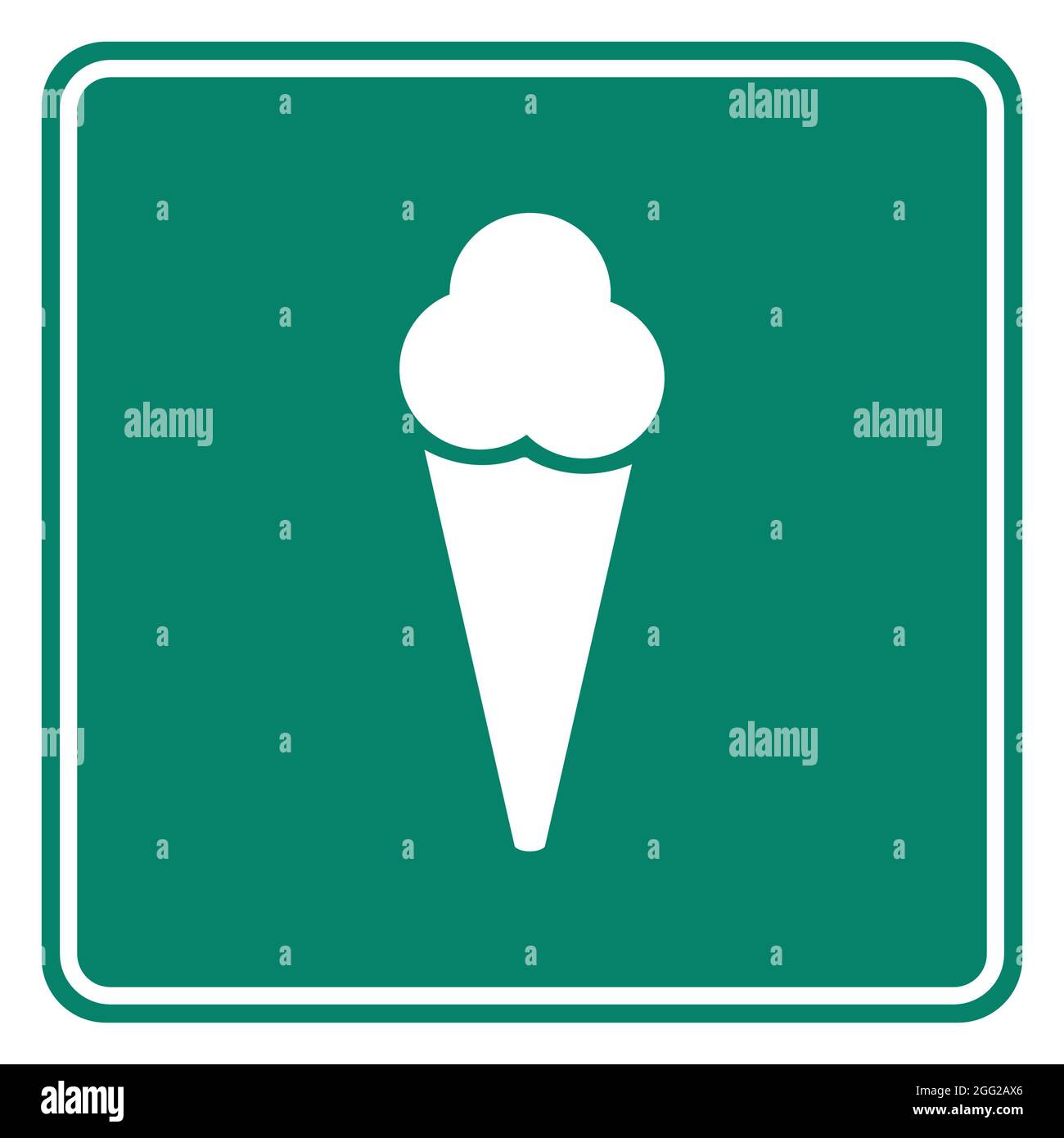Ice cream and road sign Stock Photo - Alamy