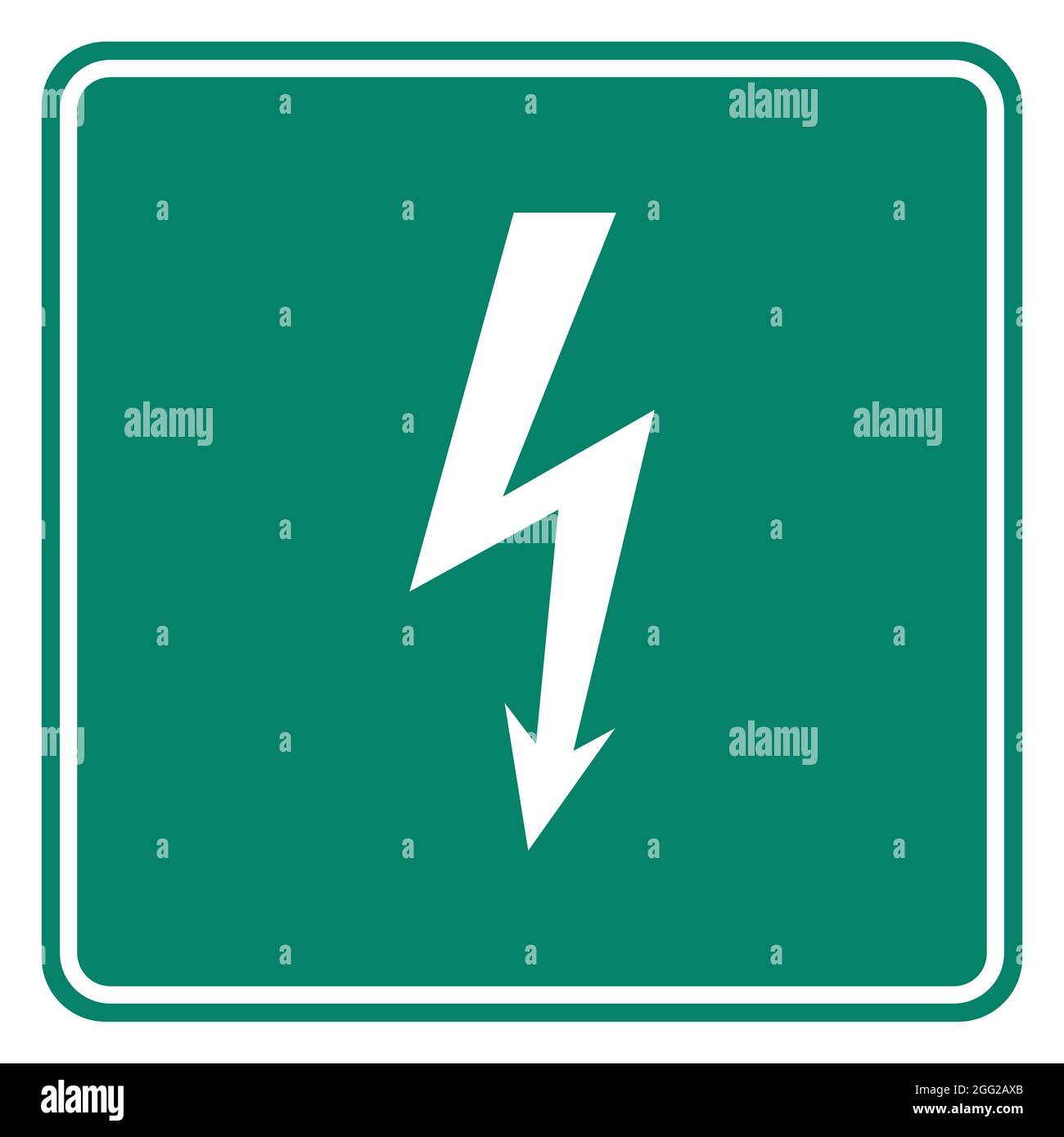Lightning and road sign Stock Photo - Alamy