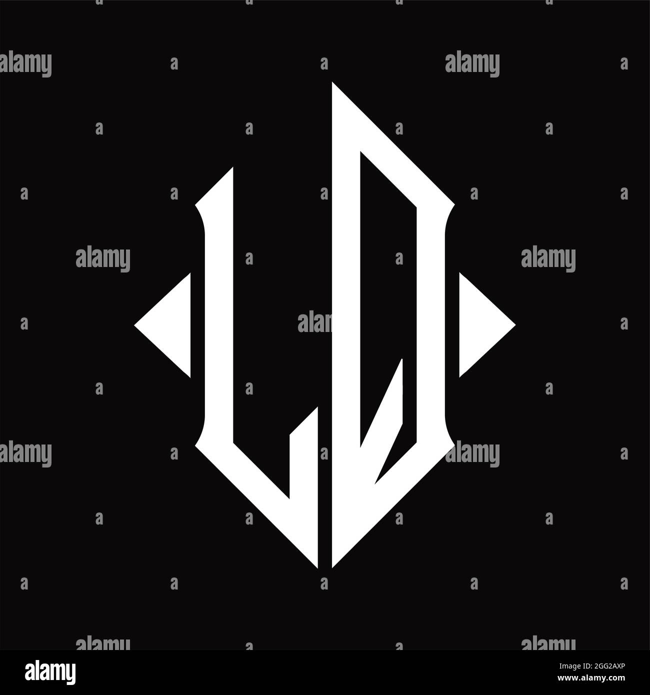 LQ Logo monogram with shield shape isolated black background design template Stock Vector Image ...