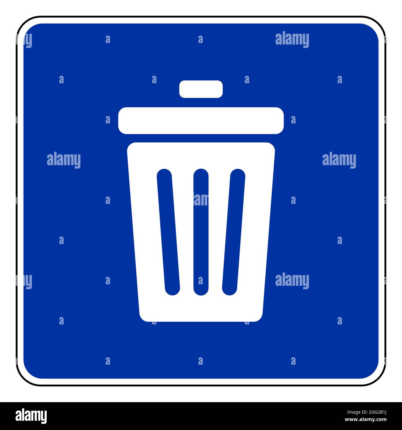 Waste bin and road sign Stock Photo - Alamy