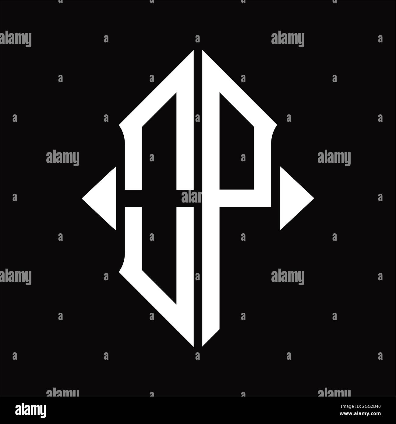 OP Logo monogram with shield shape isolated black background design ...