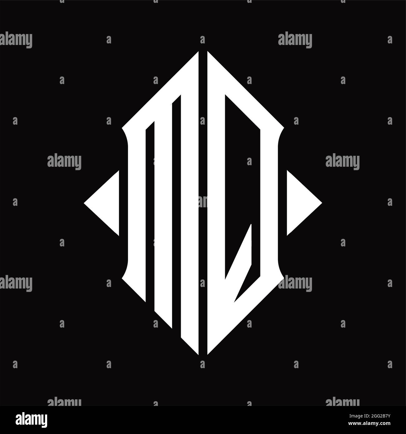 MQ Logo monogram with shield shape isolated black background design template Stock Vector Image ...
