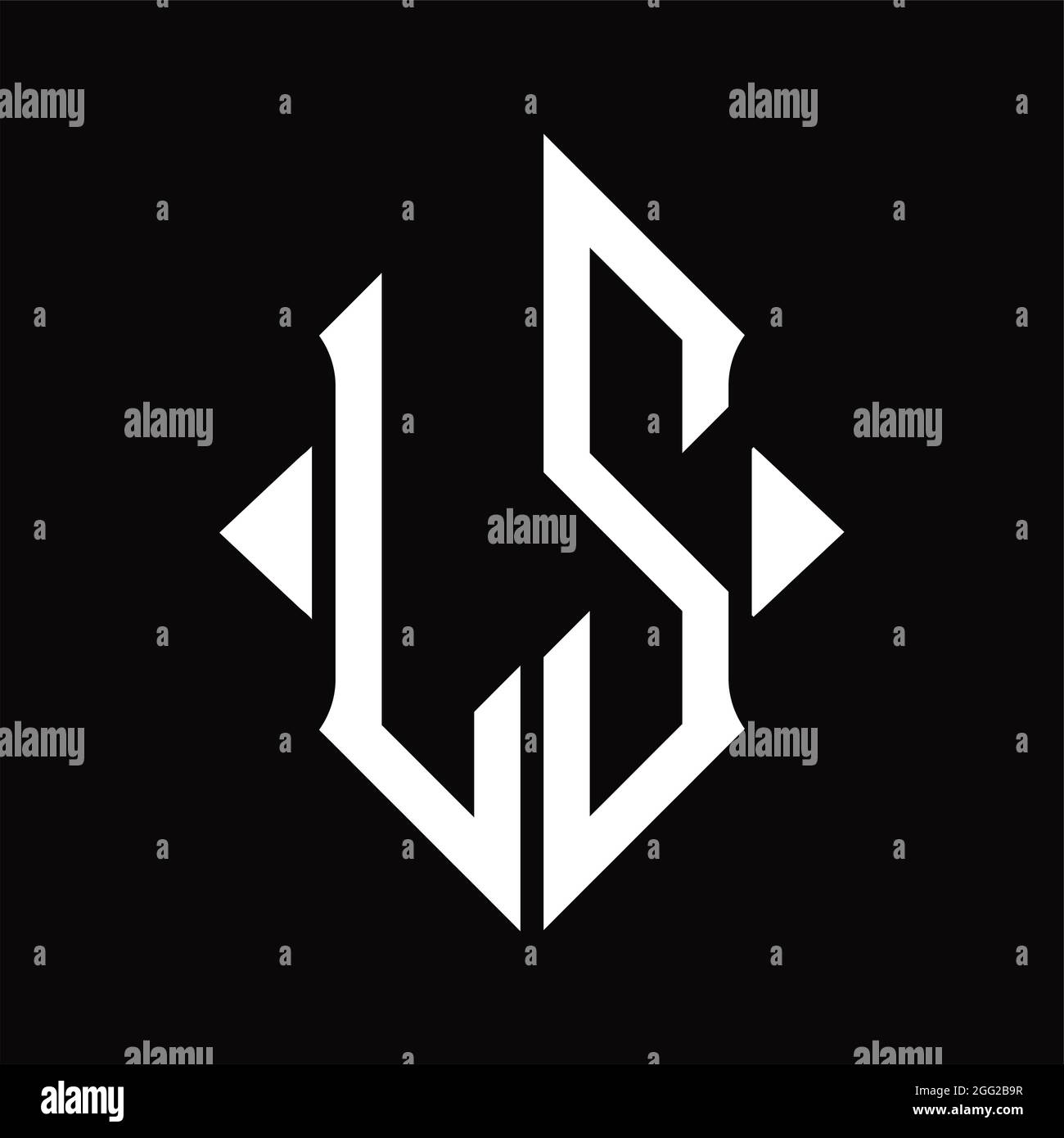 LS Logo monogram with shield shape isolated black background design template Stock Vector Image ...