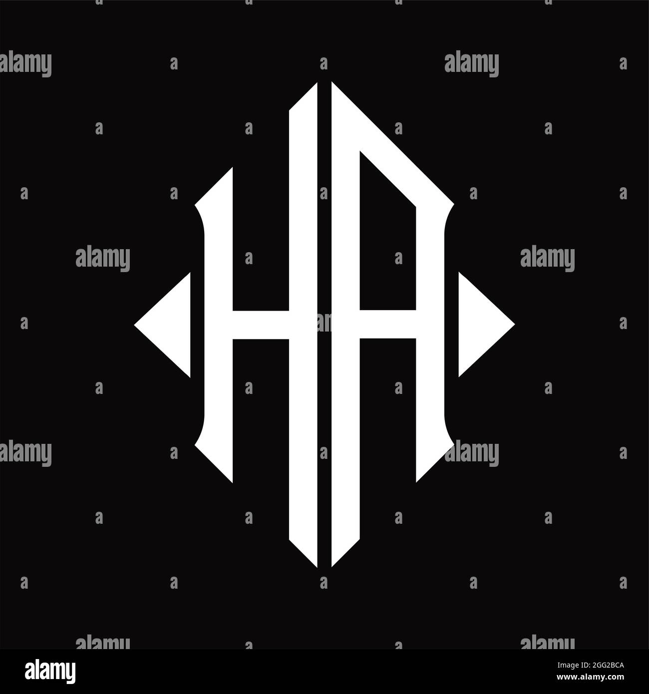 Ha letter design Stock Vector Images - Alamy