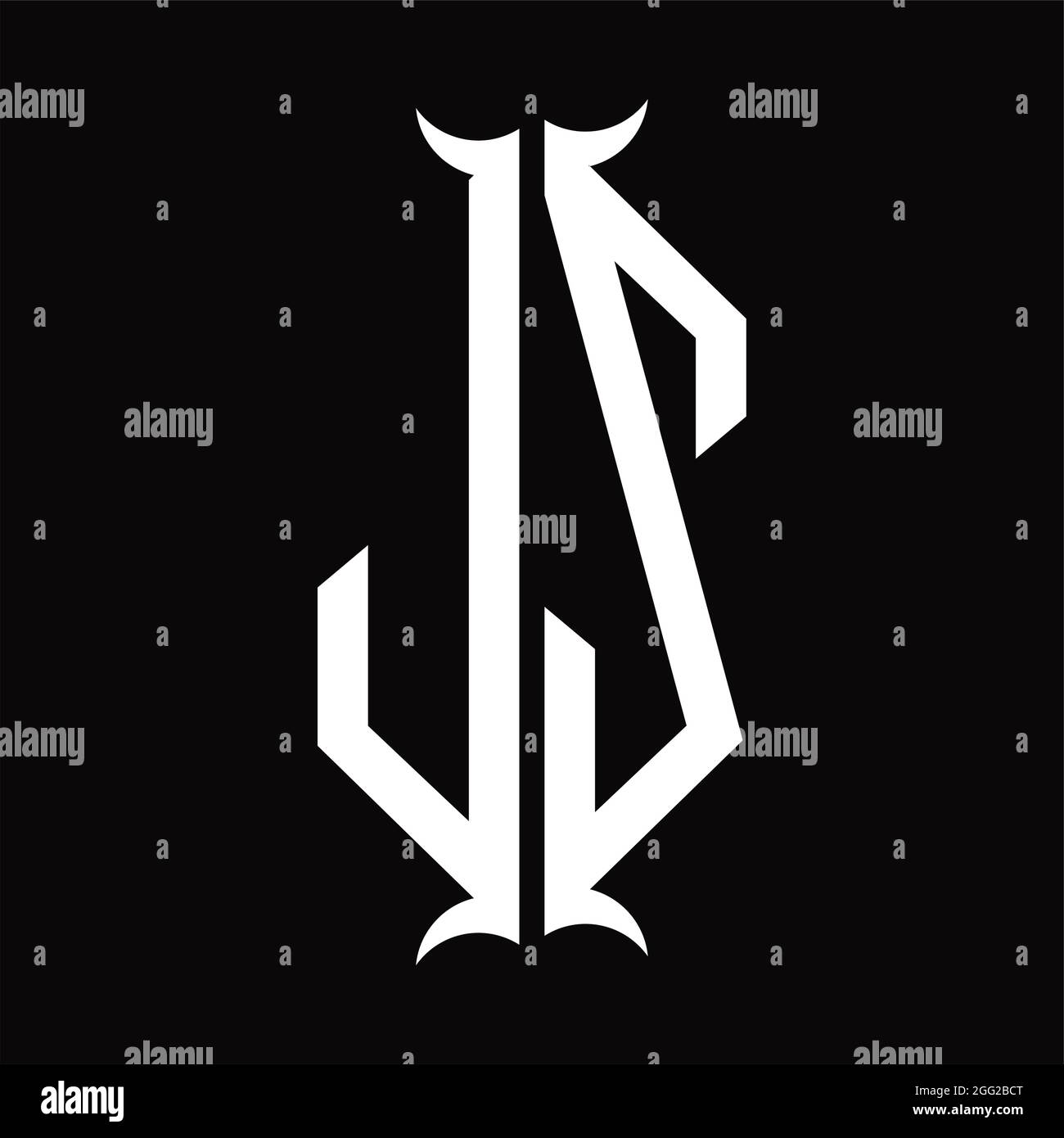 JZ Logo monogram with horn shape design template Stock Vector Image ...