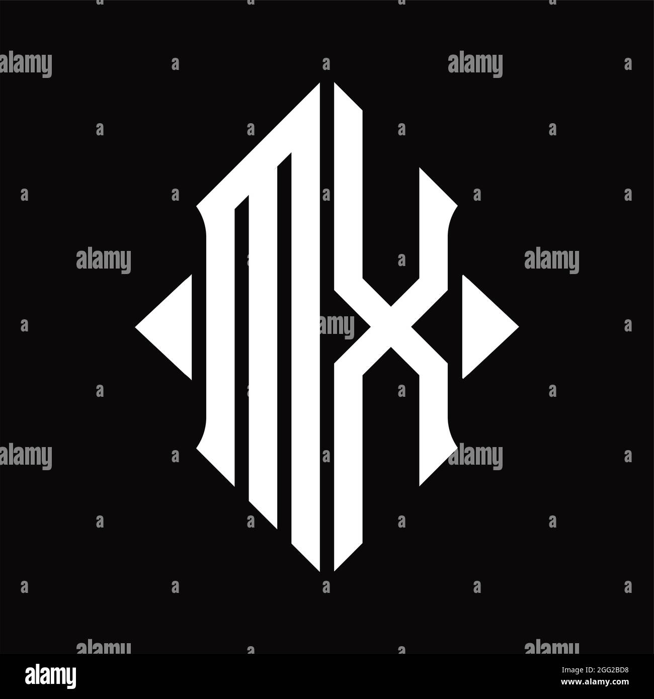 MX Logo monogram with shield shape isolated black background design template Stock Vector Image ...