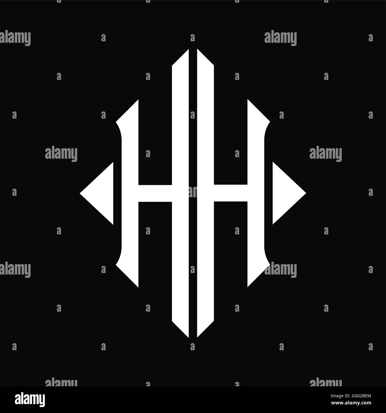 HH Logo monogram with shield shape isolated black background design template Stock Vector Image ...