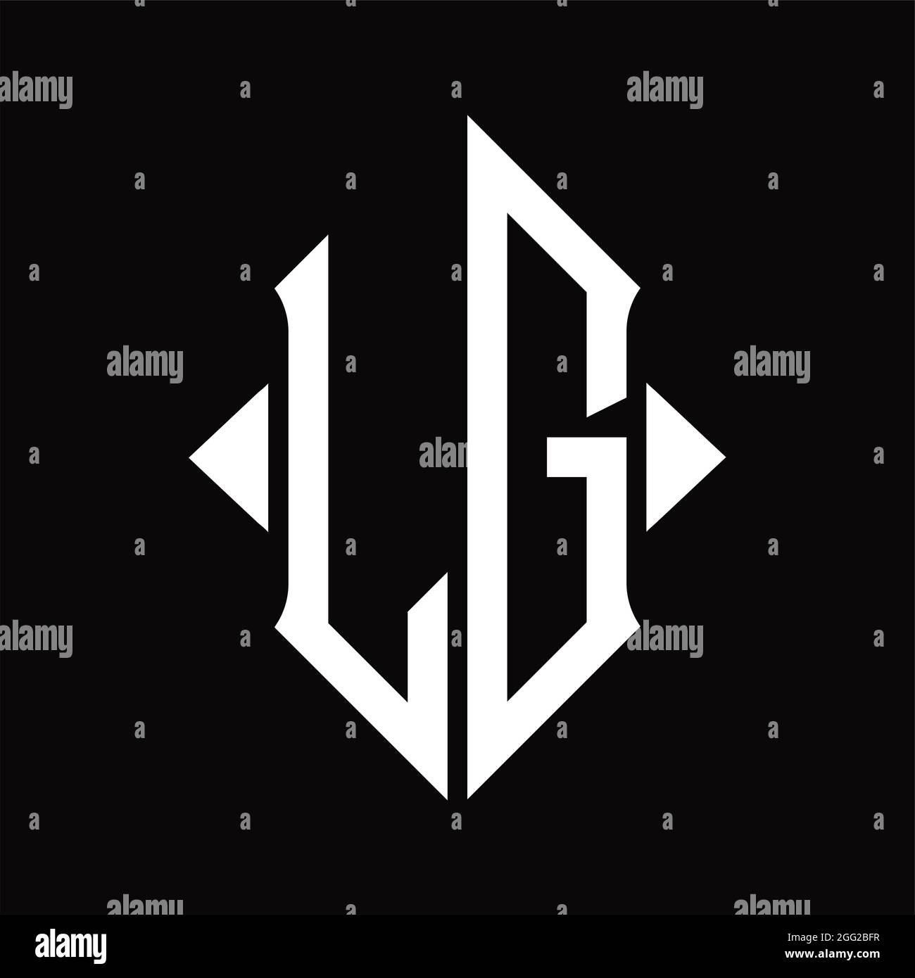 LG Logo monogram with shield shape isolated black background design template Stock Vector Image ...