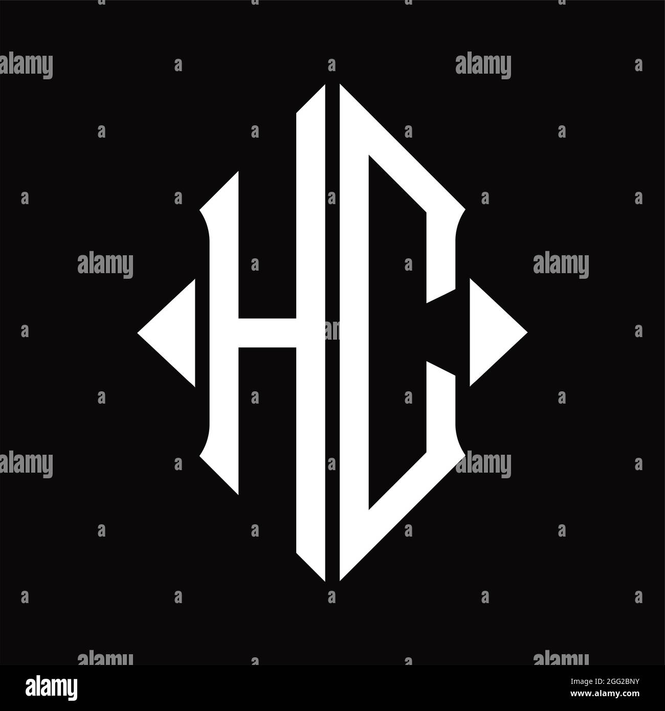 Hc letter design Stock Vector Images - Alamy