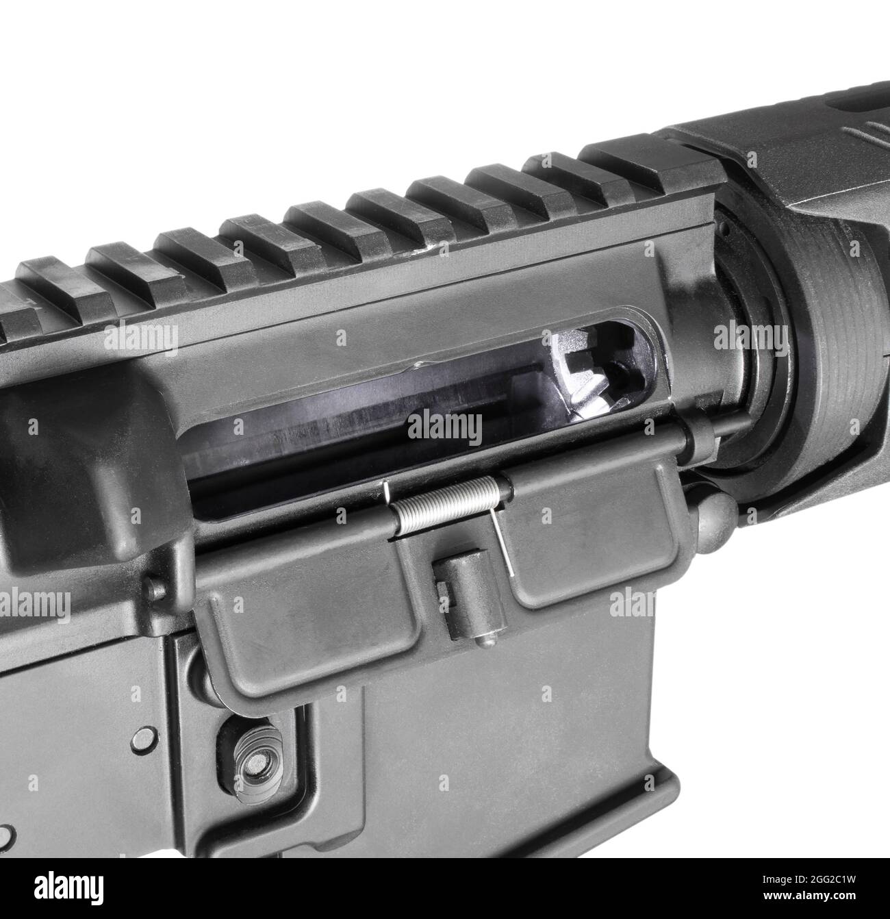 Assault rifle that has no cartridge in the chamber of magazine inserted ...