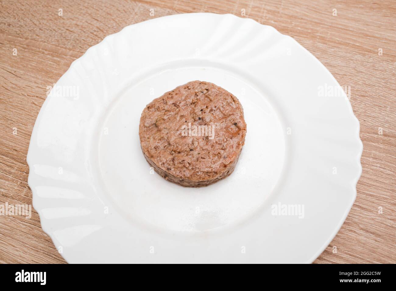 Plant based soy meat cutlet healthy dish plate Stock Photo - Alamy