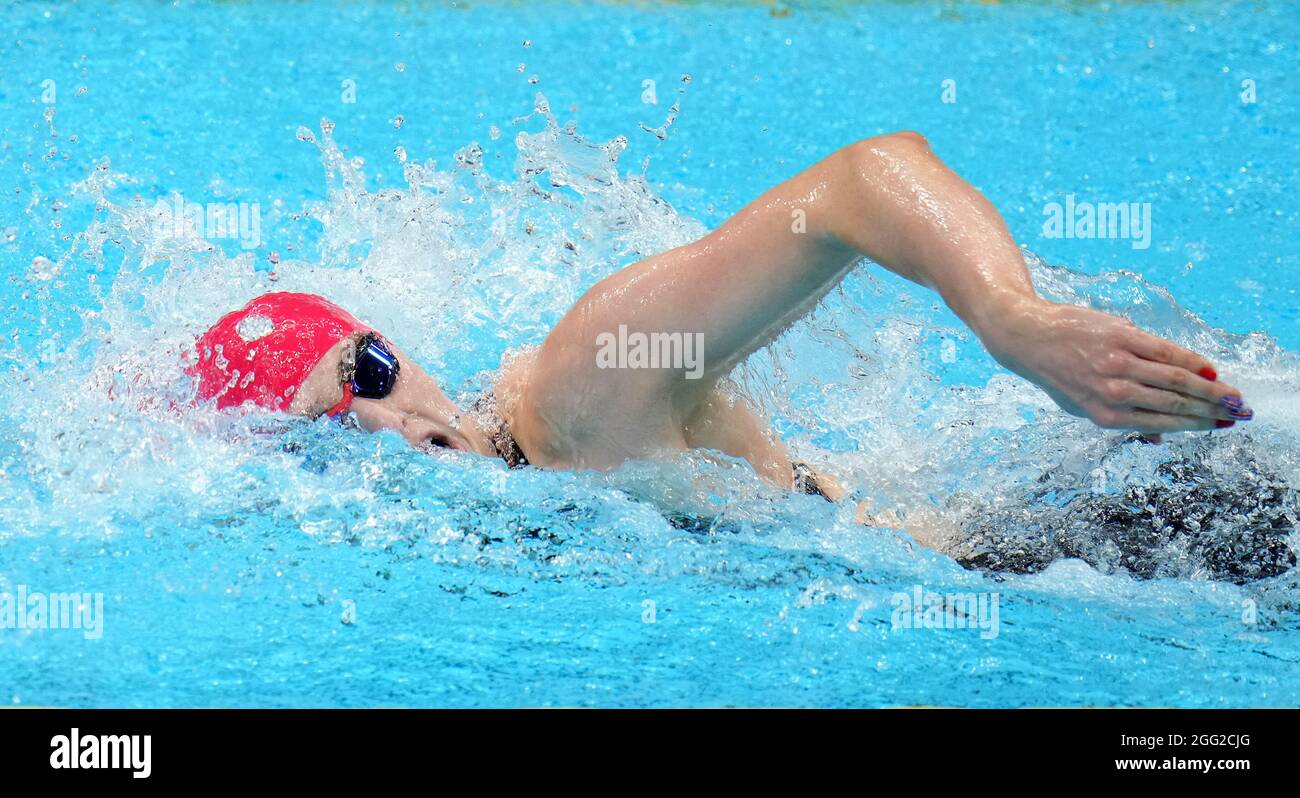 Great Britain's Bethany Firth competes in the Mixed 4x100m Freestyle ...