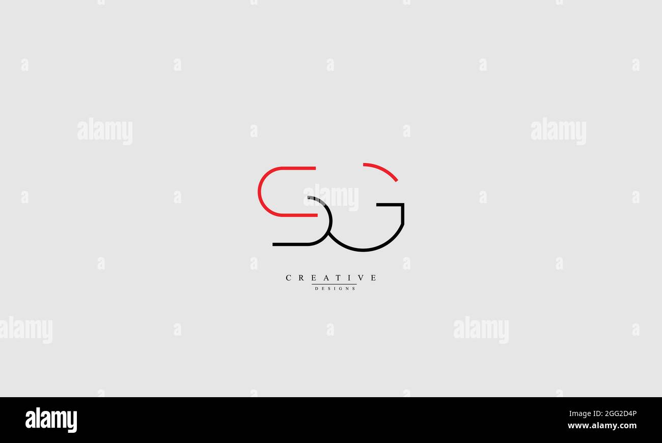 Sg letter design hi-res stock photography and images - Alamy