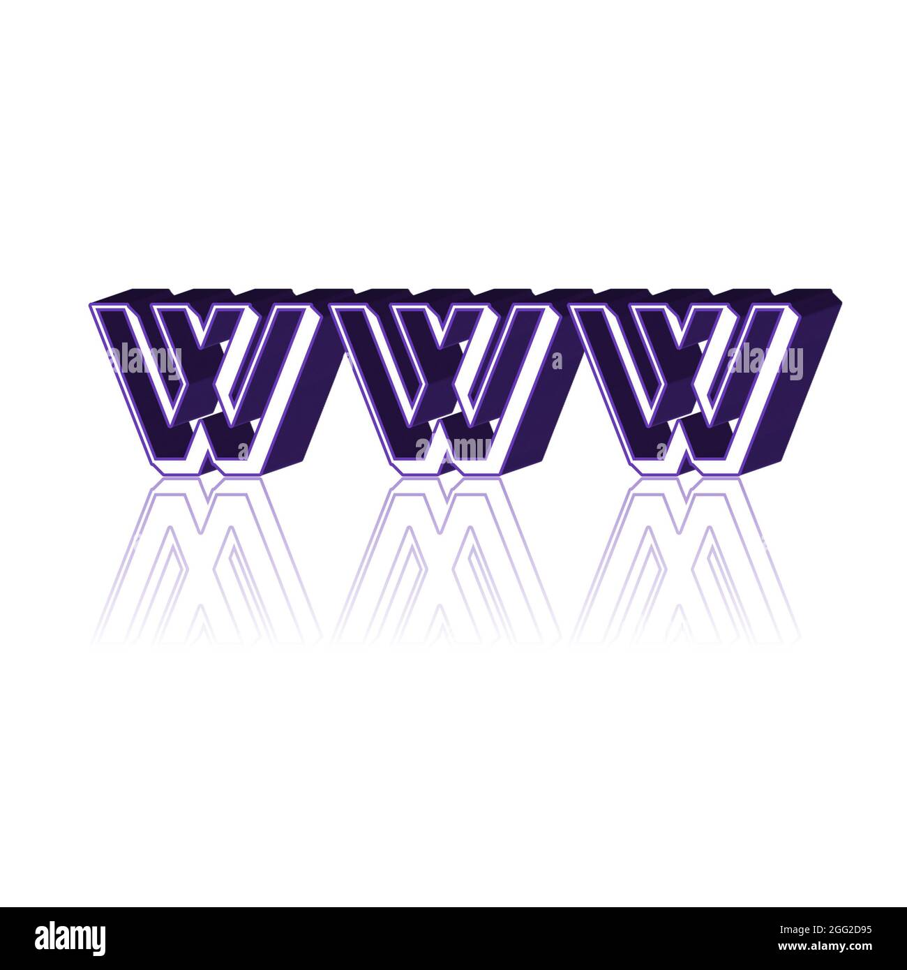 Www internet world wide web letters colorful 3d render white background ...