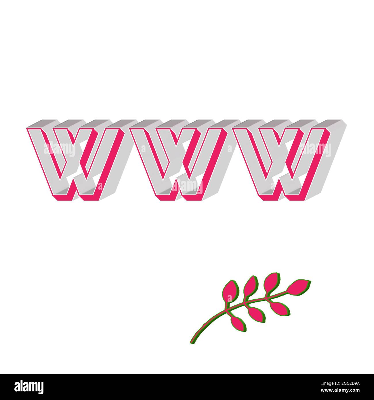 Www internet world wide web letters colorful 3d render white background ...