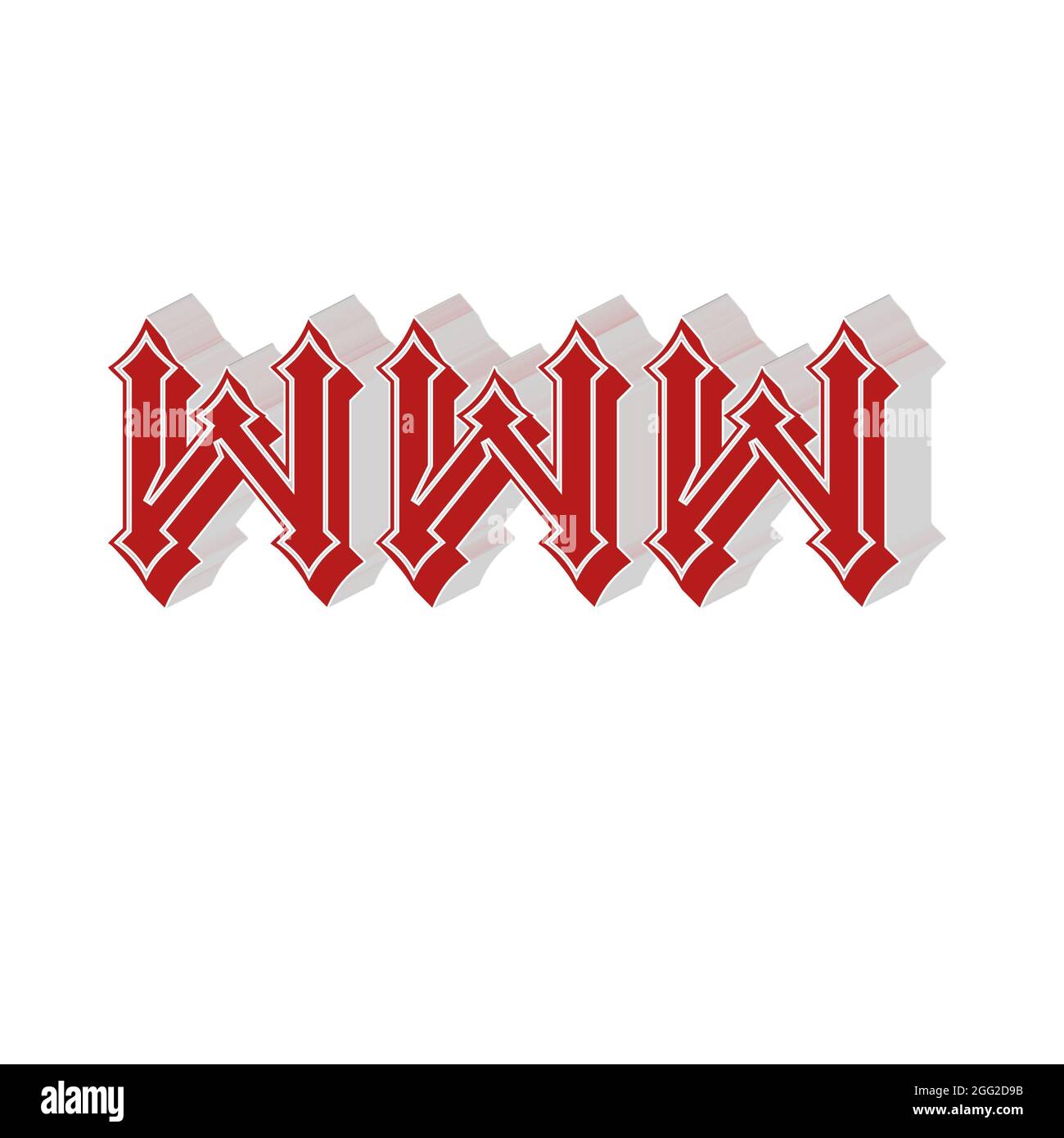 Www internet world wide web letters colorful 3d render white background ...