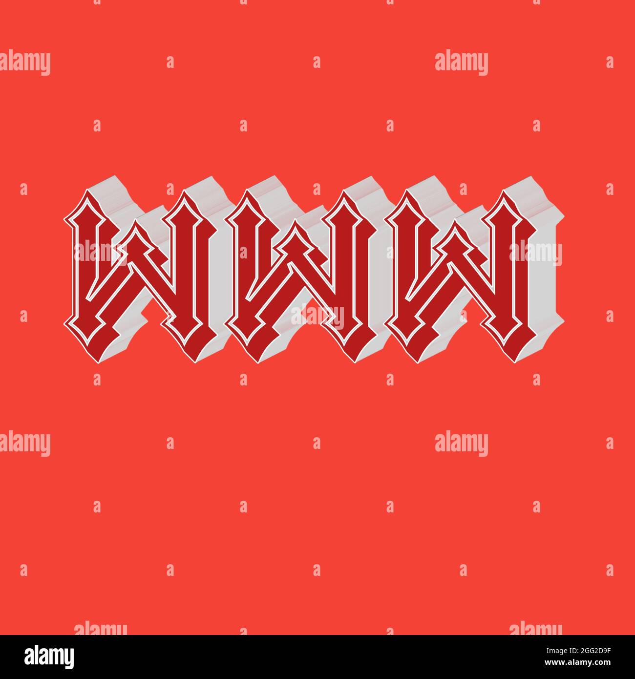 Www internet world wide web letters colorful 3d render white background ...