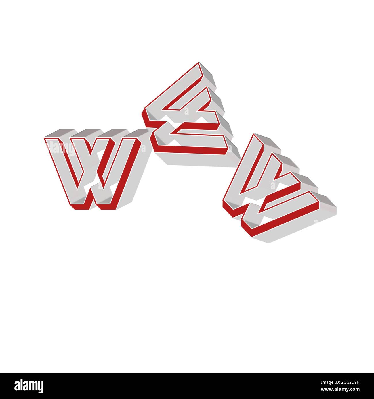 Www internet world wide web letters colorful 3d render white background ...