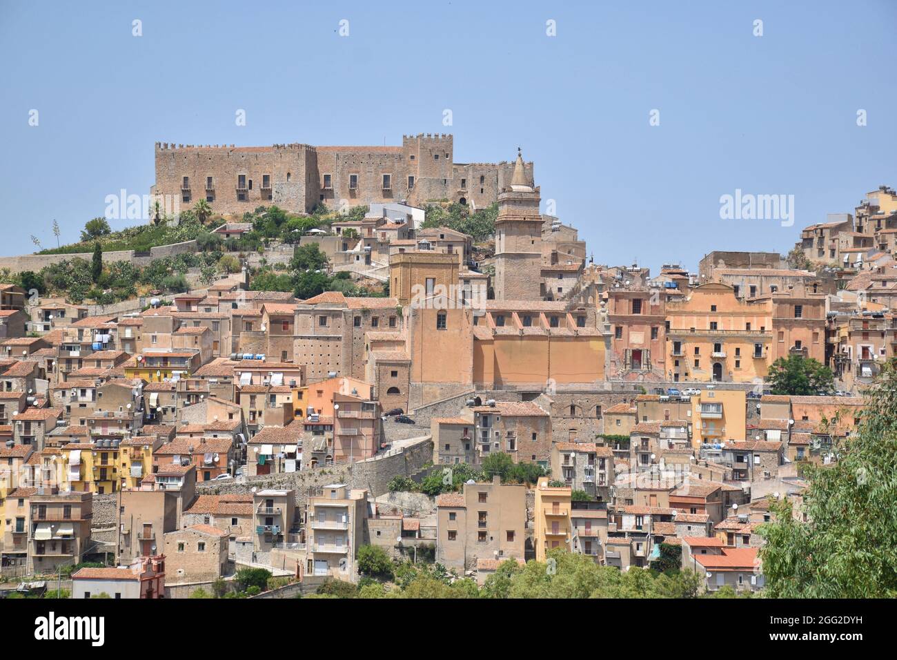 Ancient fortification castle Caccamo in Sicily, Italy Stock Photo - Alamy