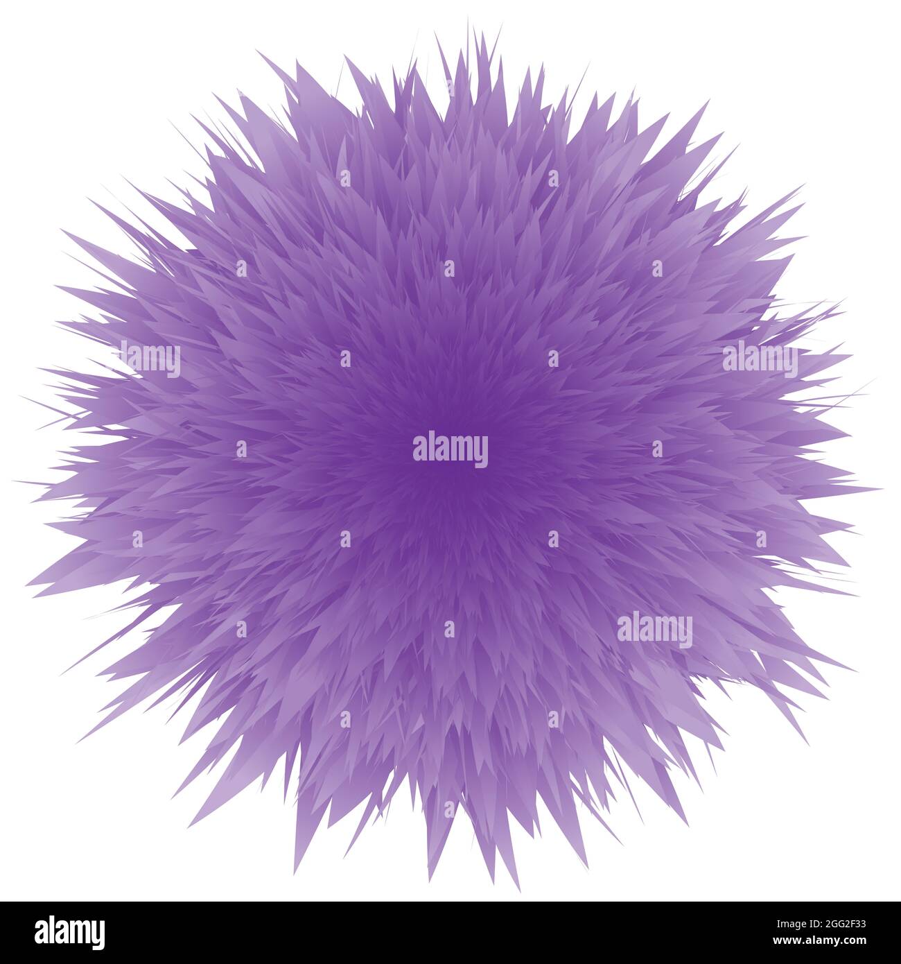 Illustration of an abstract purple flower with sharp petals on a white ...