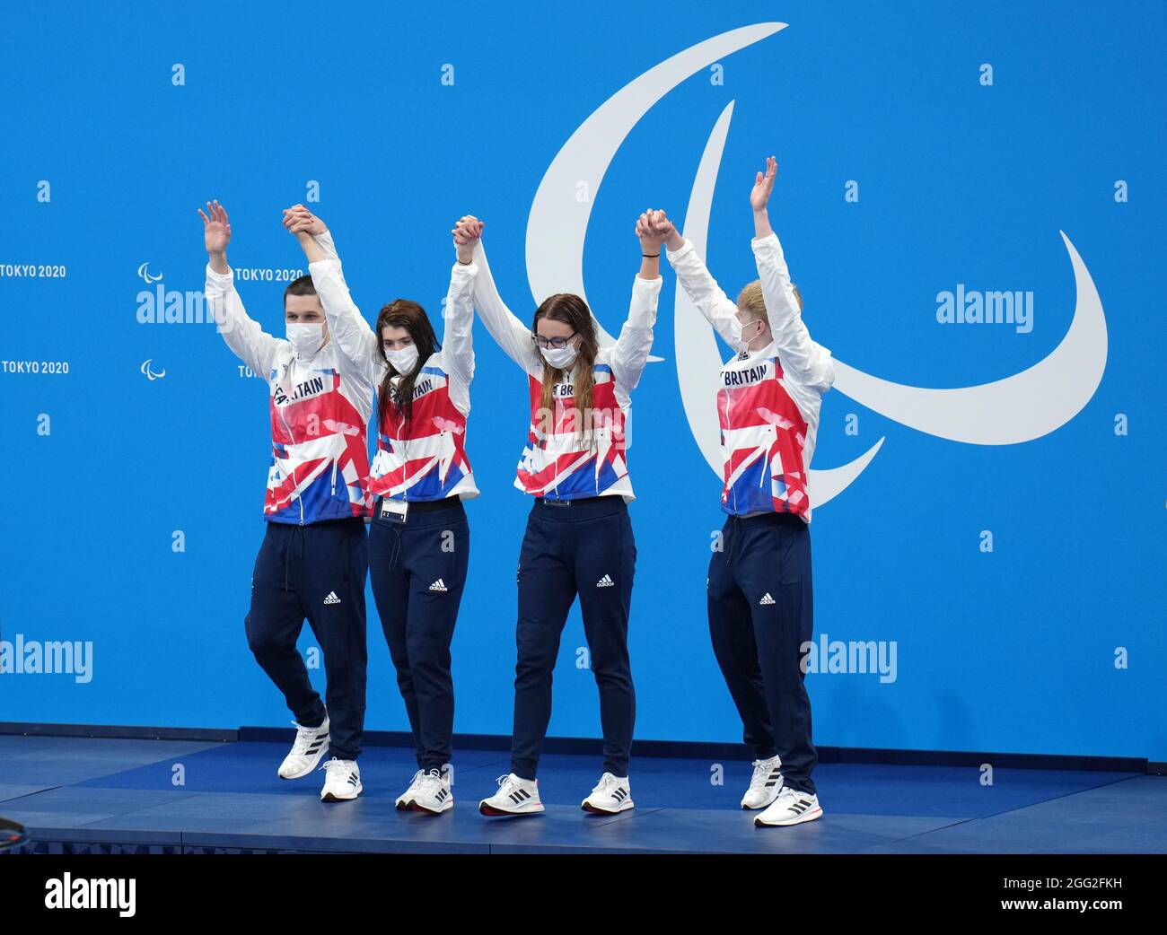 Great Britain's Reece Dunn, Jordan Catchpole, Bethany Firth and Jessica ...