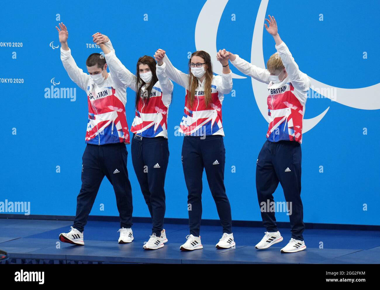 Great Britain's Reece Dunn, Jordan Catchpole, Bethany Firth and Jessica ...