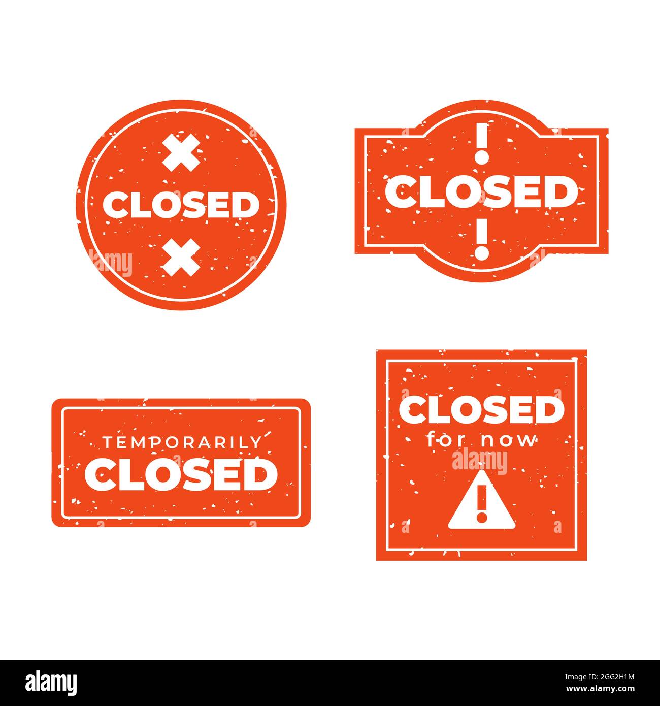 Flat closed seal stamps pack Vector illustration Stock Vector Image ...
