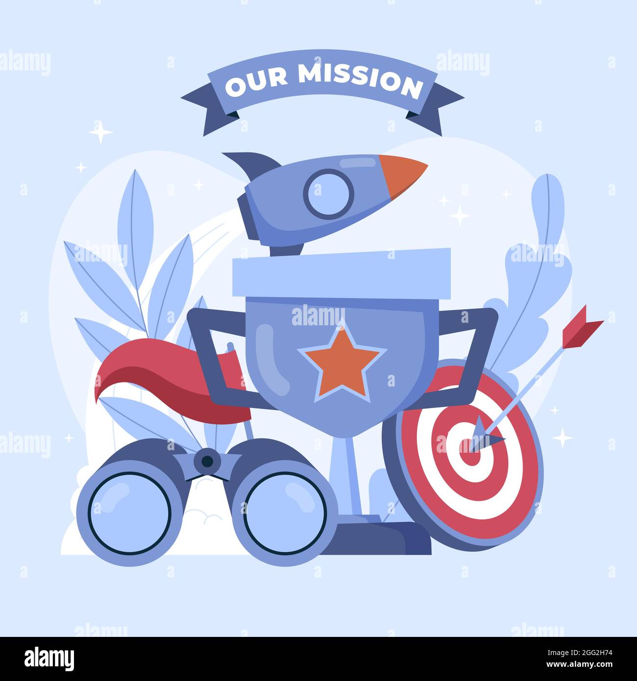 Hand drawn flat our mission concept Vector illustration Stock Vector ...