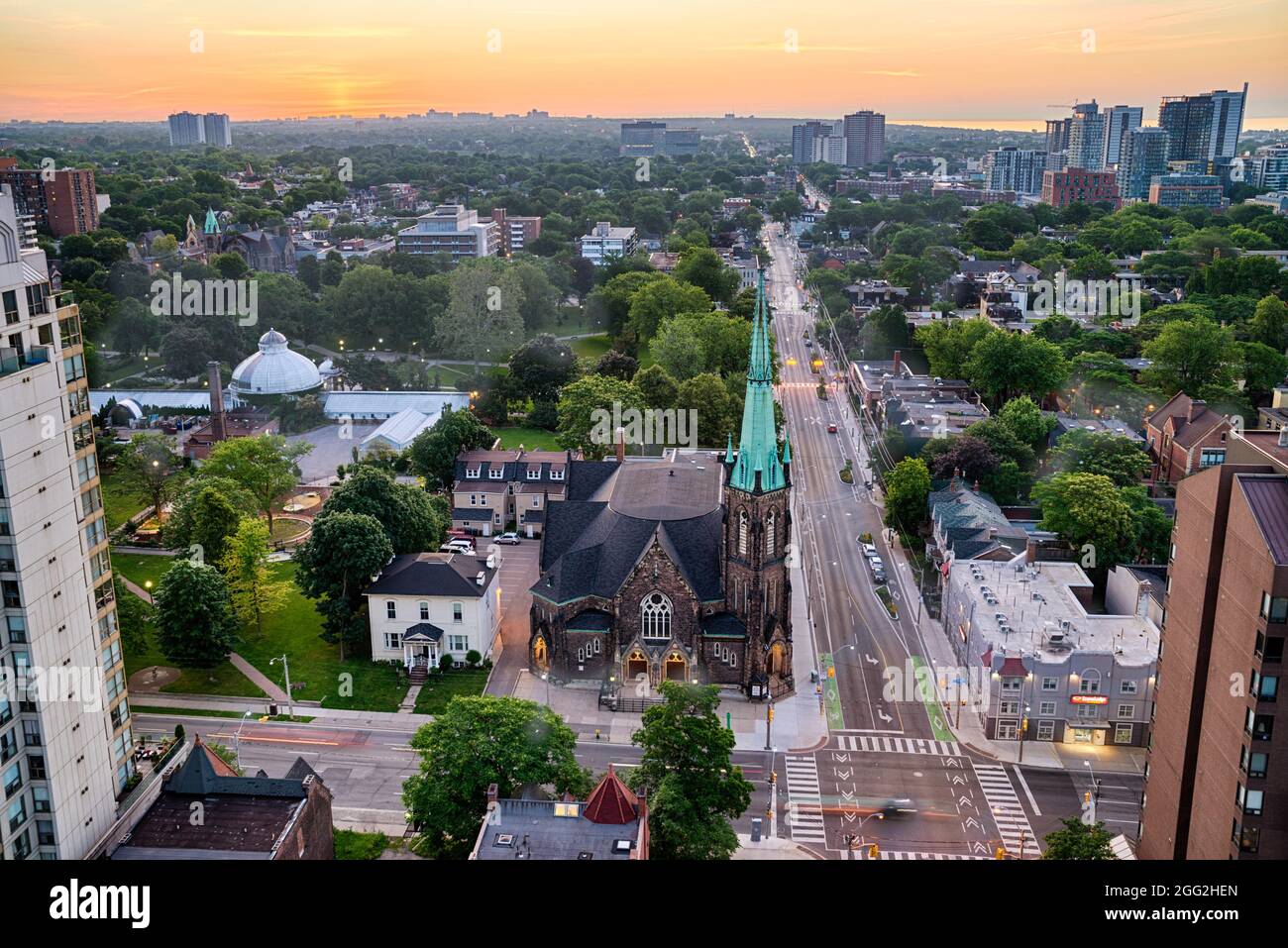 Toronto suburbs at sunset from the rooftop Stock Photo - Alamy