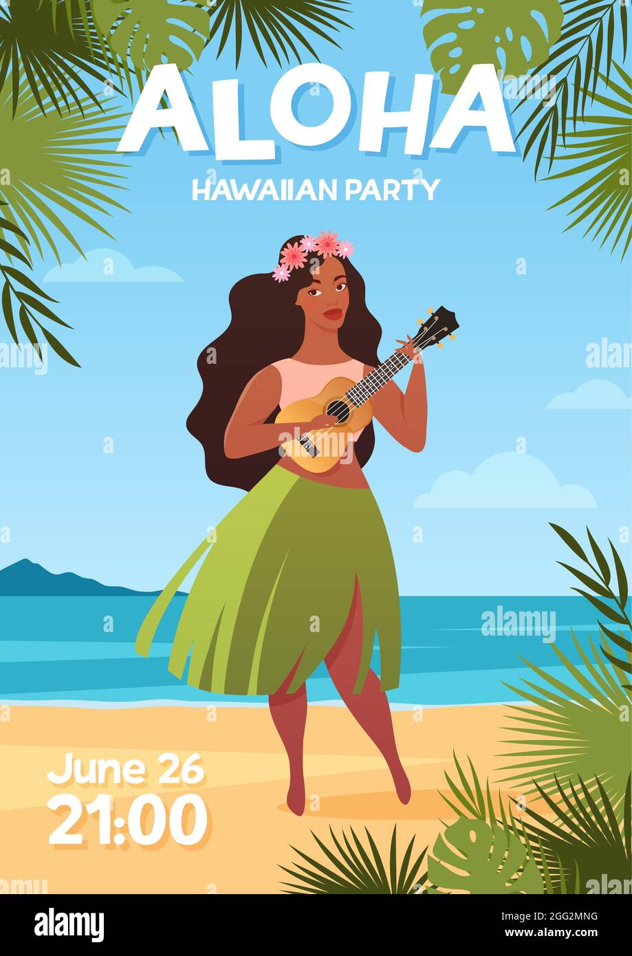 Hula dance Stock Vector Images - Alamy