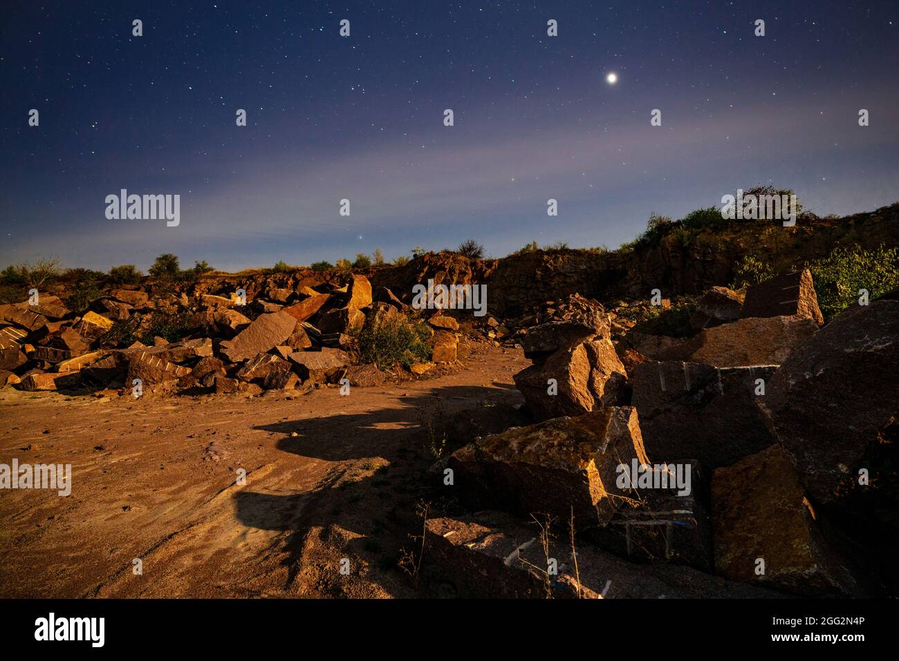 Large deposits of stone materials near a mining quarry Stock Photo - Alamy