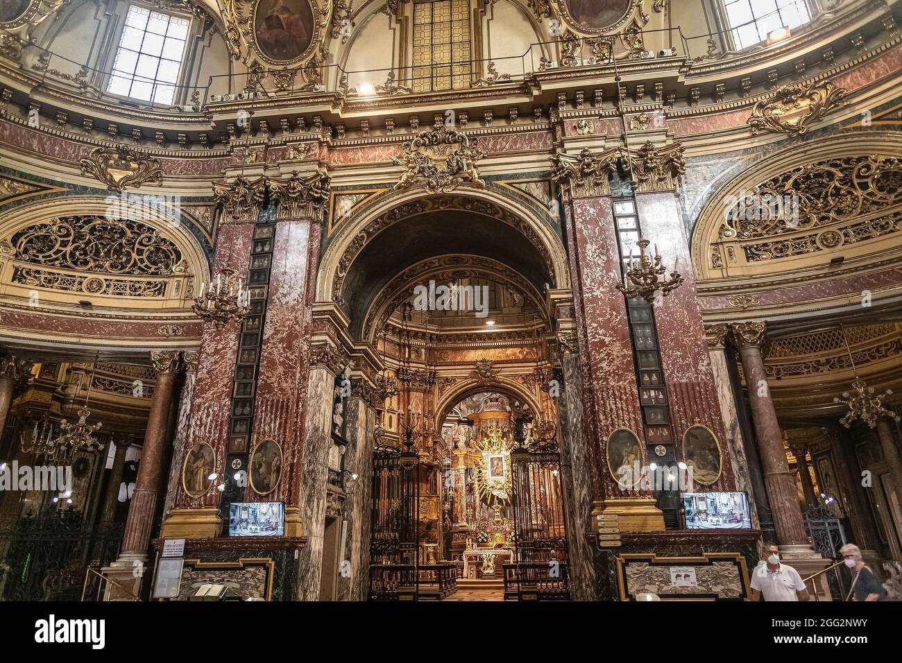 The baroque church Santuario della Consolata, Turin, Piedmont, Italy ...