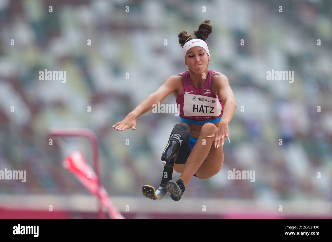 August 28, 2021: Beatriz Hatz from USA at long jump during athletics at ...