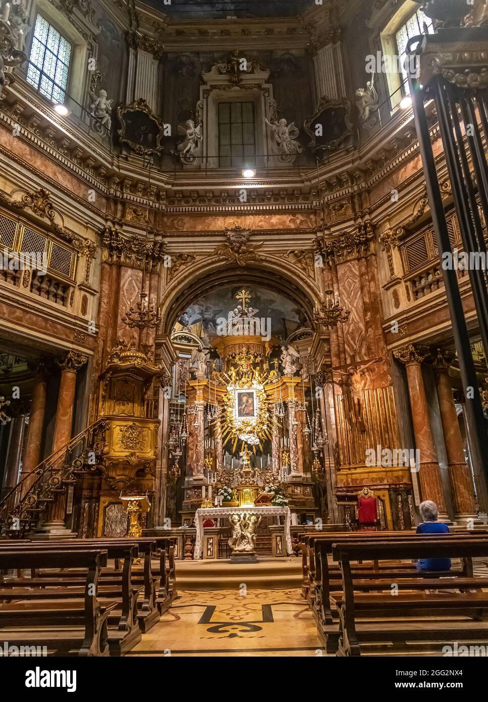 The baroque church Santuario della Consolata, Turin, Piedmont, Italy ...