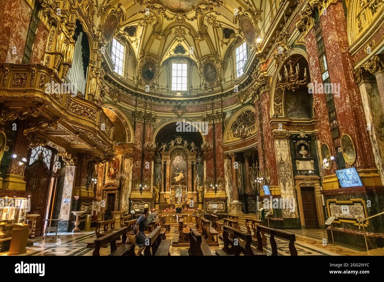 The baroque church Santuario della Consolata, Turin, Piedmont, Italy ...