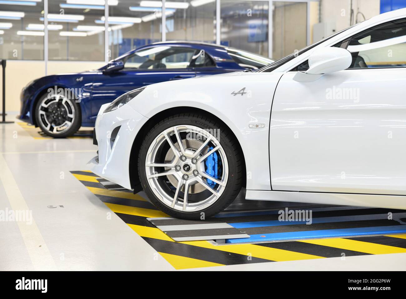 DIEPPE, FRANCE - JUNE 30, 2018: The new model of the sports car Alpine ...
