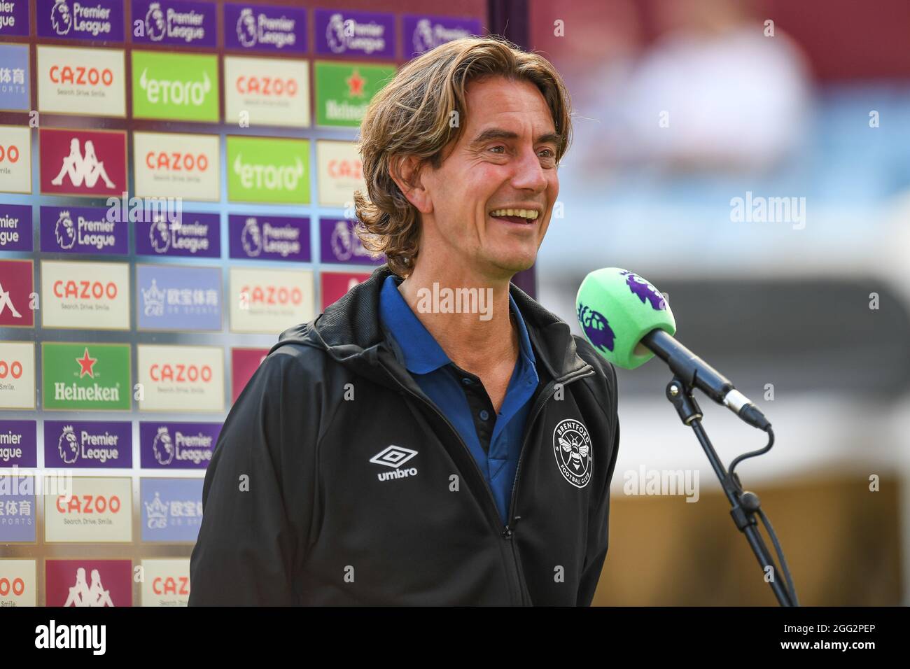 Thomas Frank manager of Brentford during a Pre match interview Stock ...