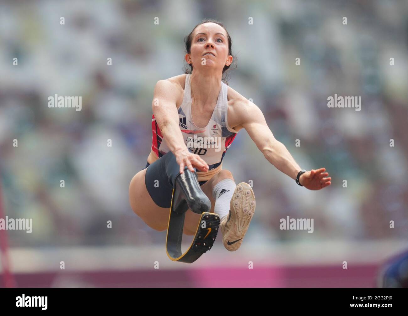 August 28, 2021: Stef Reid from Great Britain at long jump during ...