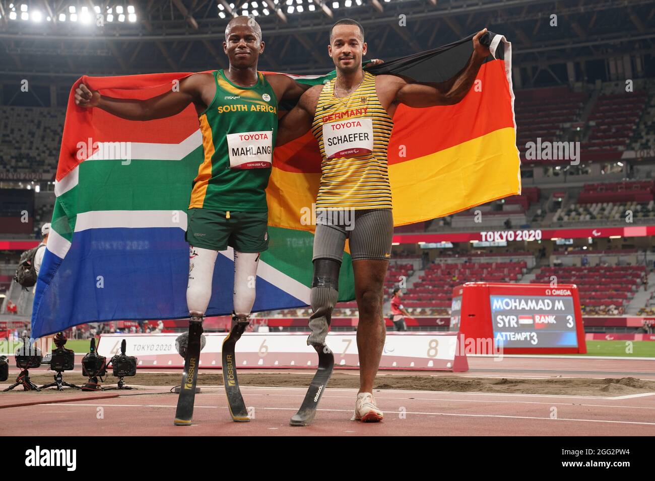 Tokio, Japan. 28th Aug, 2021. Paralympics: Athletics, long jump, men ...