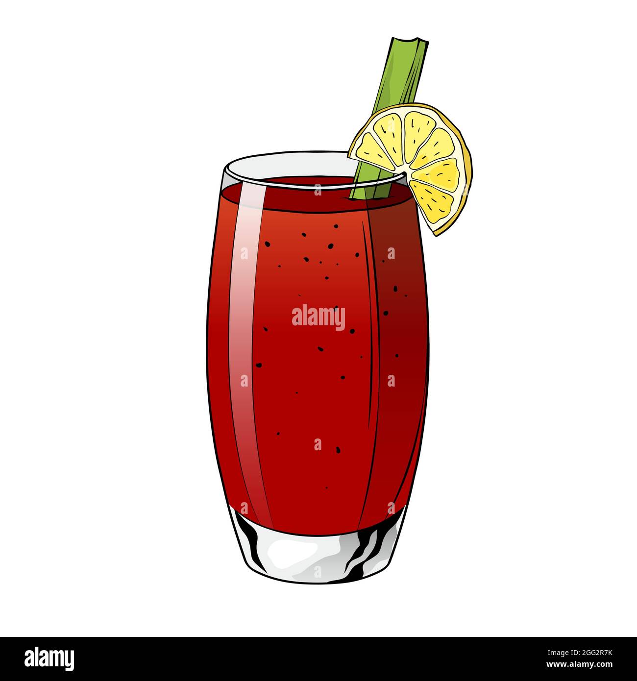 Bloody Mary Drink Cartoon