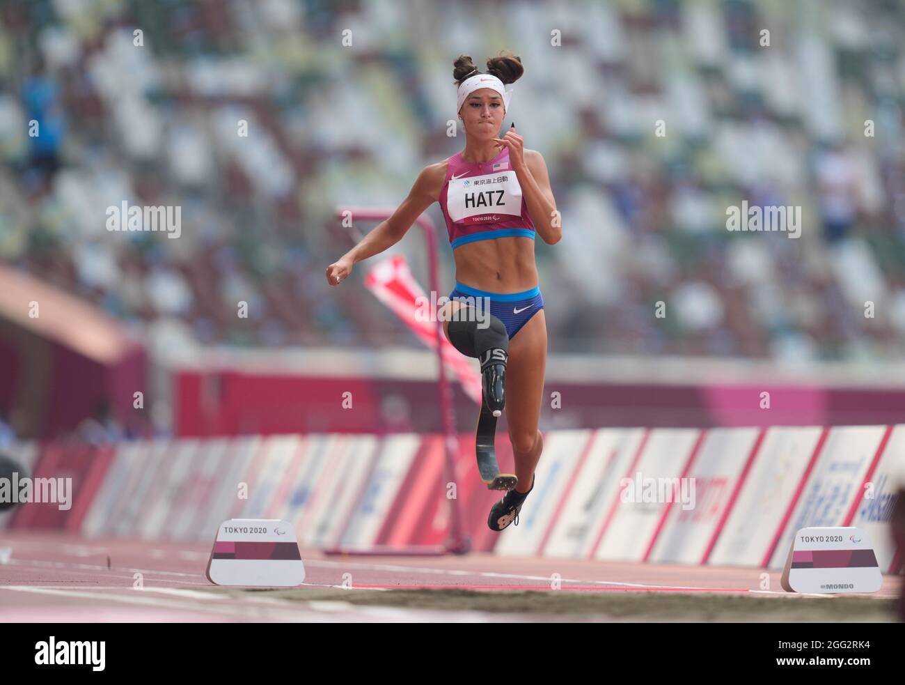 August 28, 2021: Beatriz Hatz from USA at long jump during athletics at ...