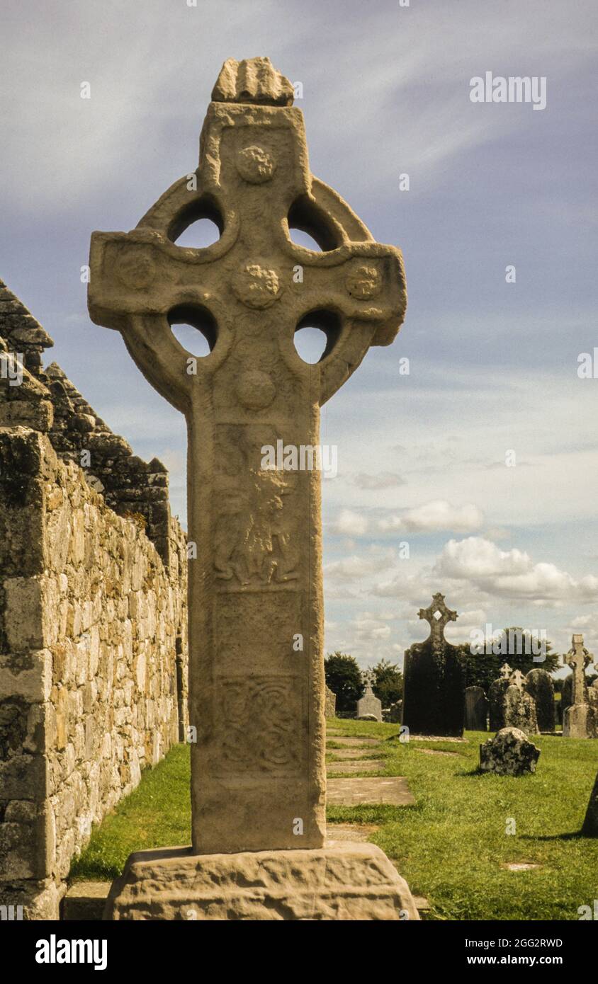 The South Cross, one of the three famous high crosses at the ruined ...