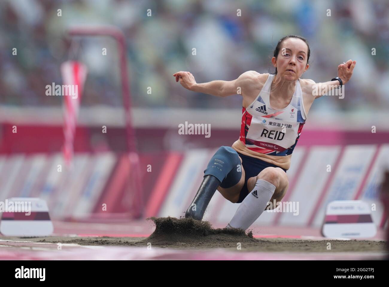 August 28, 2021: Stef Reid from Great Britain at long jump during ...
