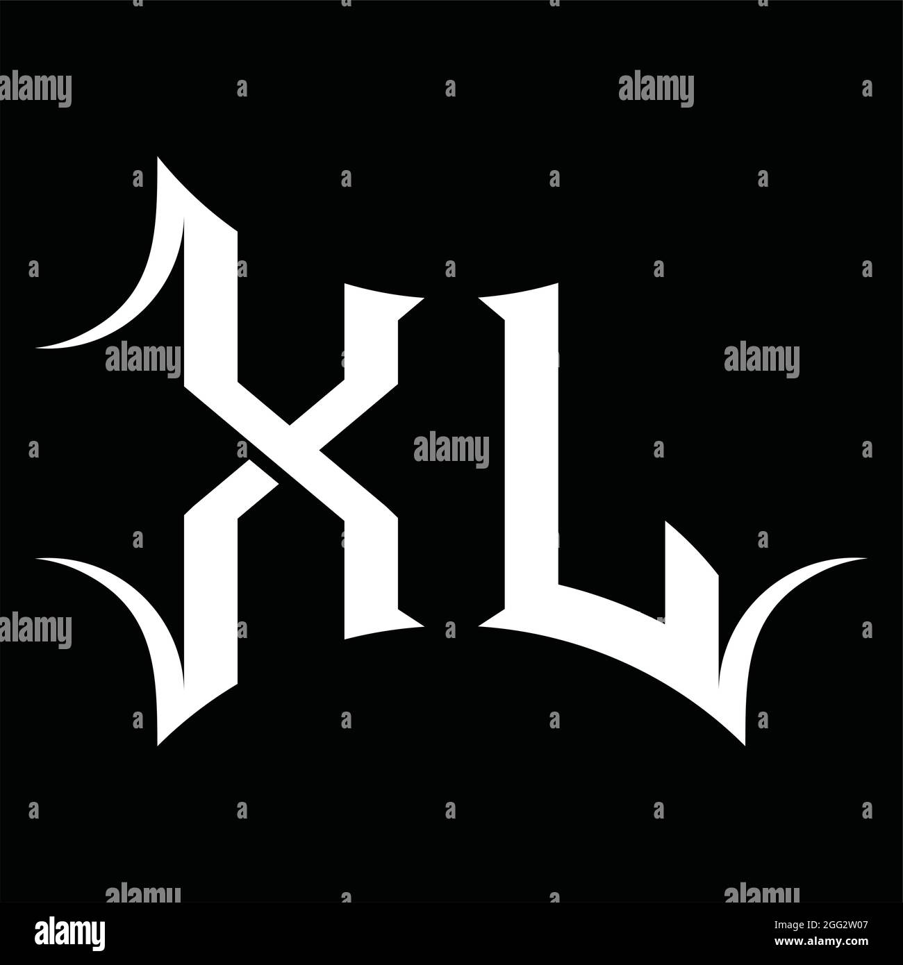 XL Logo monogram with abstract shape blackground design template Stock ...