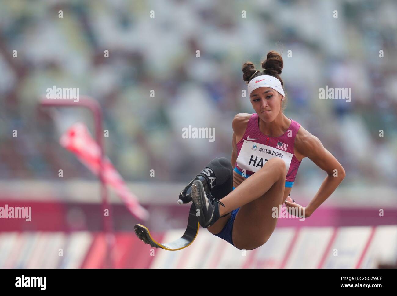 August 28, 2021: Beatriz Hatz from USA at long jump during athletics at ...