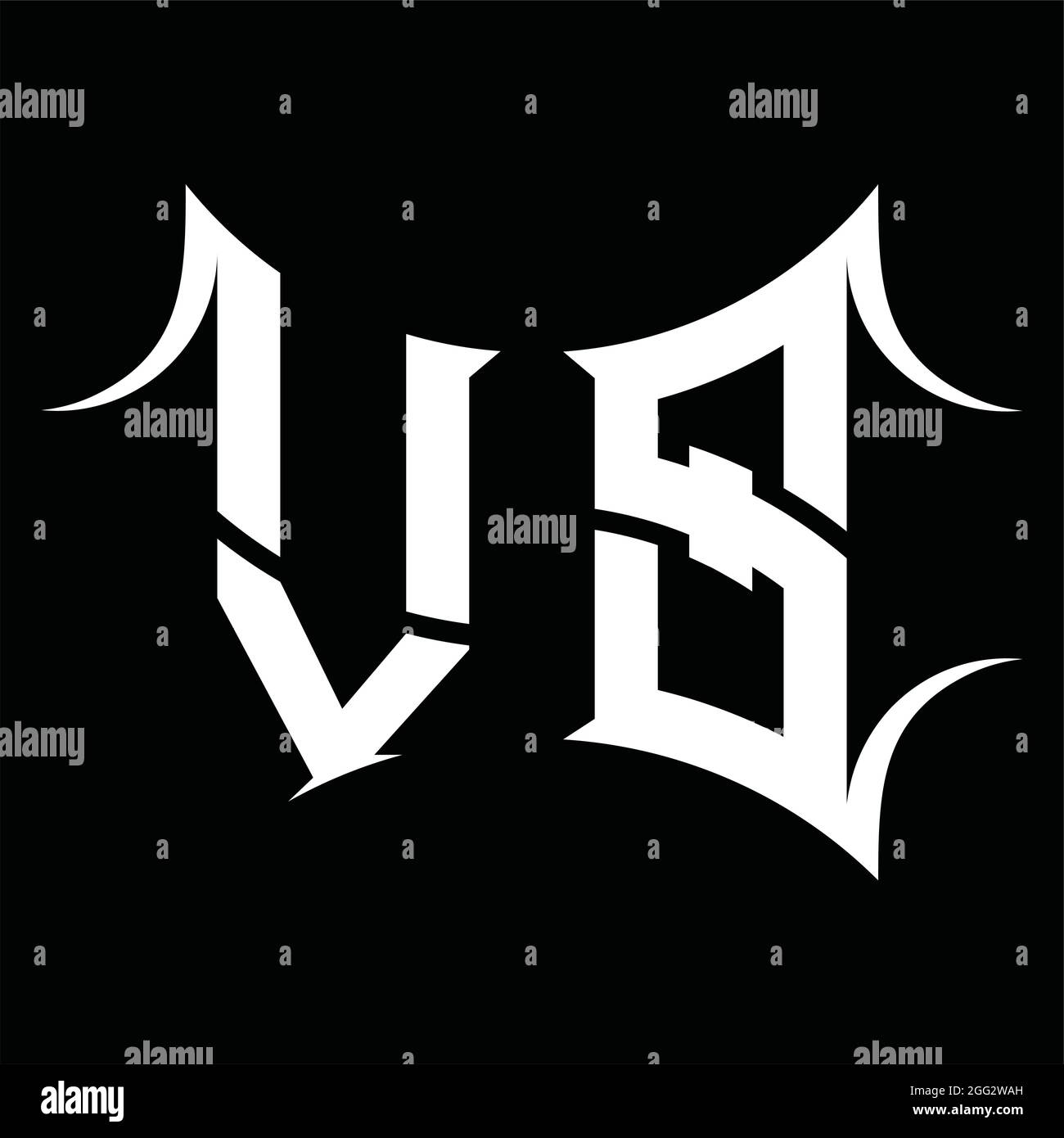 VS Logo monogram with abstract shape blackground design template Stock ...