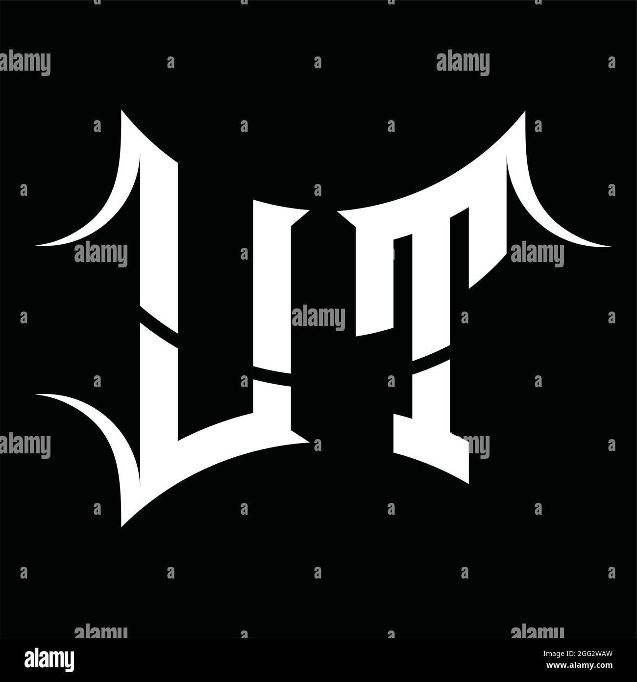 UT Logo monogram with abstract shape blackground design template Stock ...