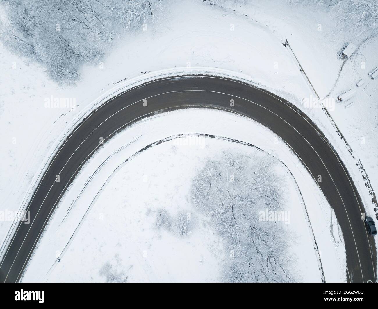 Roads from above extreme winding road in the mountains aerial view ...