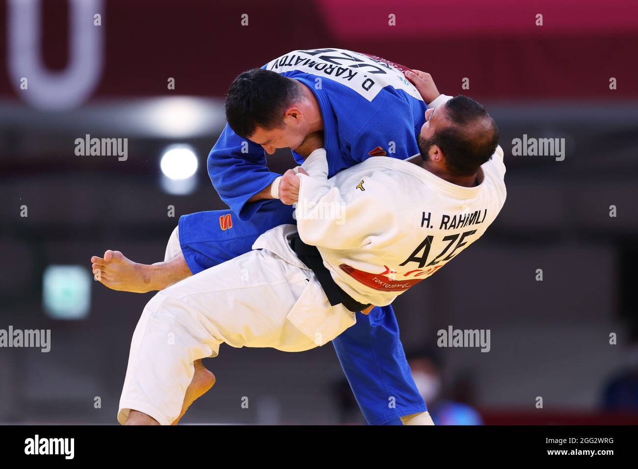 Tokyo, Japan. 28th Aug, 2021. (Top-Bottom) Davurkhon Karomatov (UZB ...