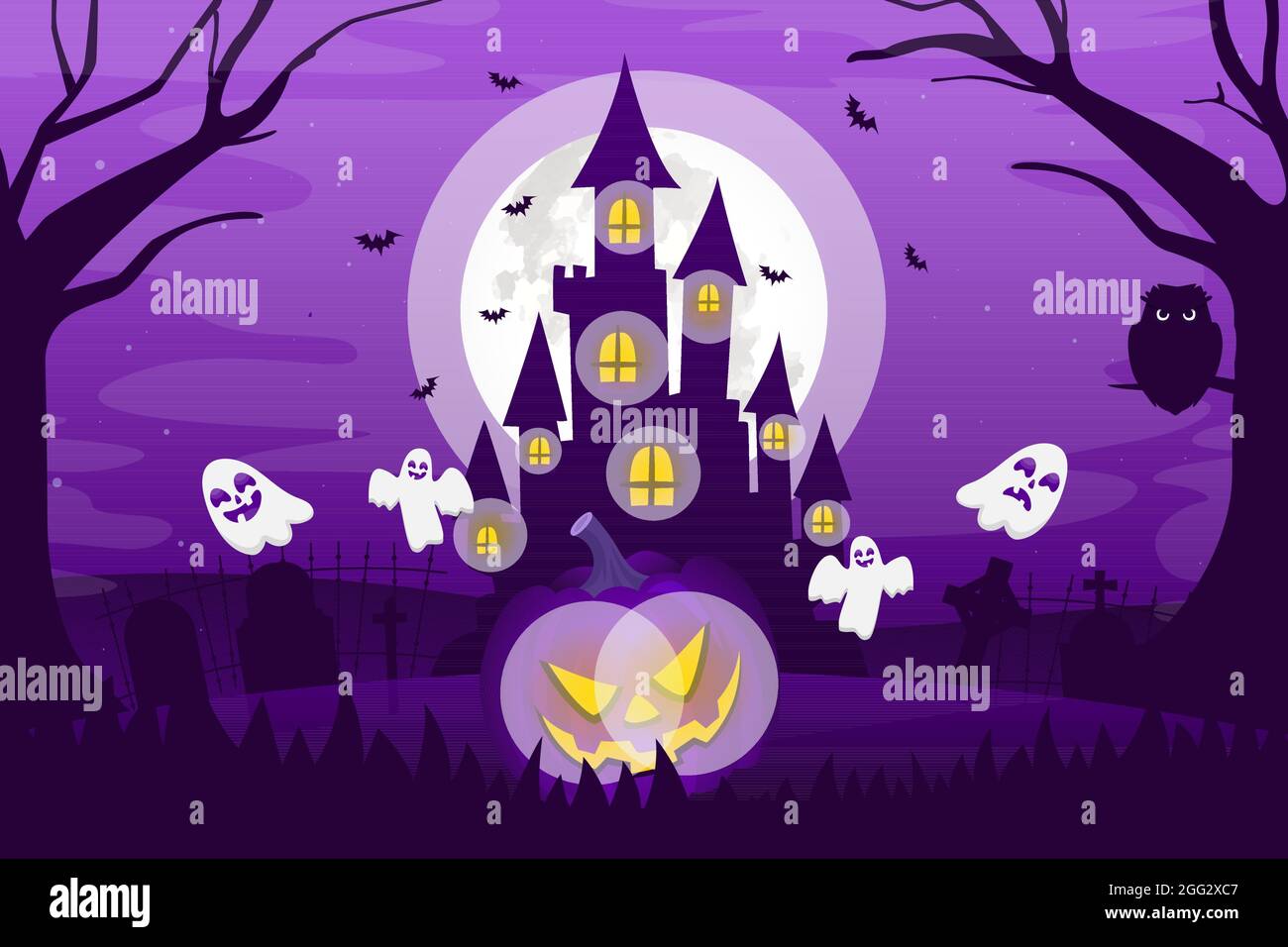Gradient halloween background Vector illustration Stock Vector Image ...
